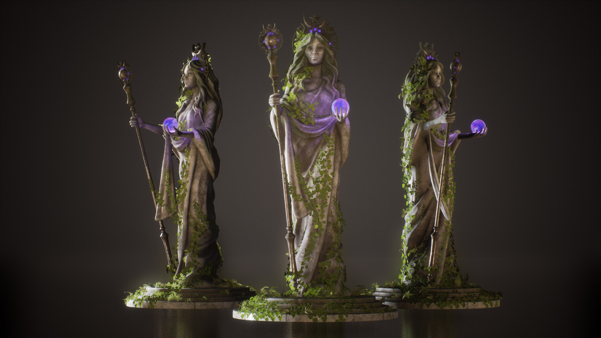 ArtStation - Moon Goddess Statue