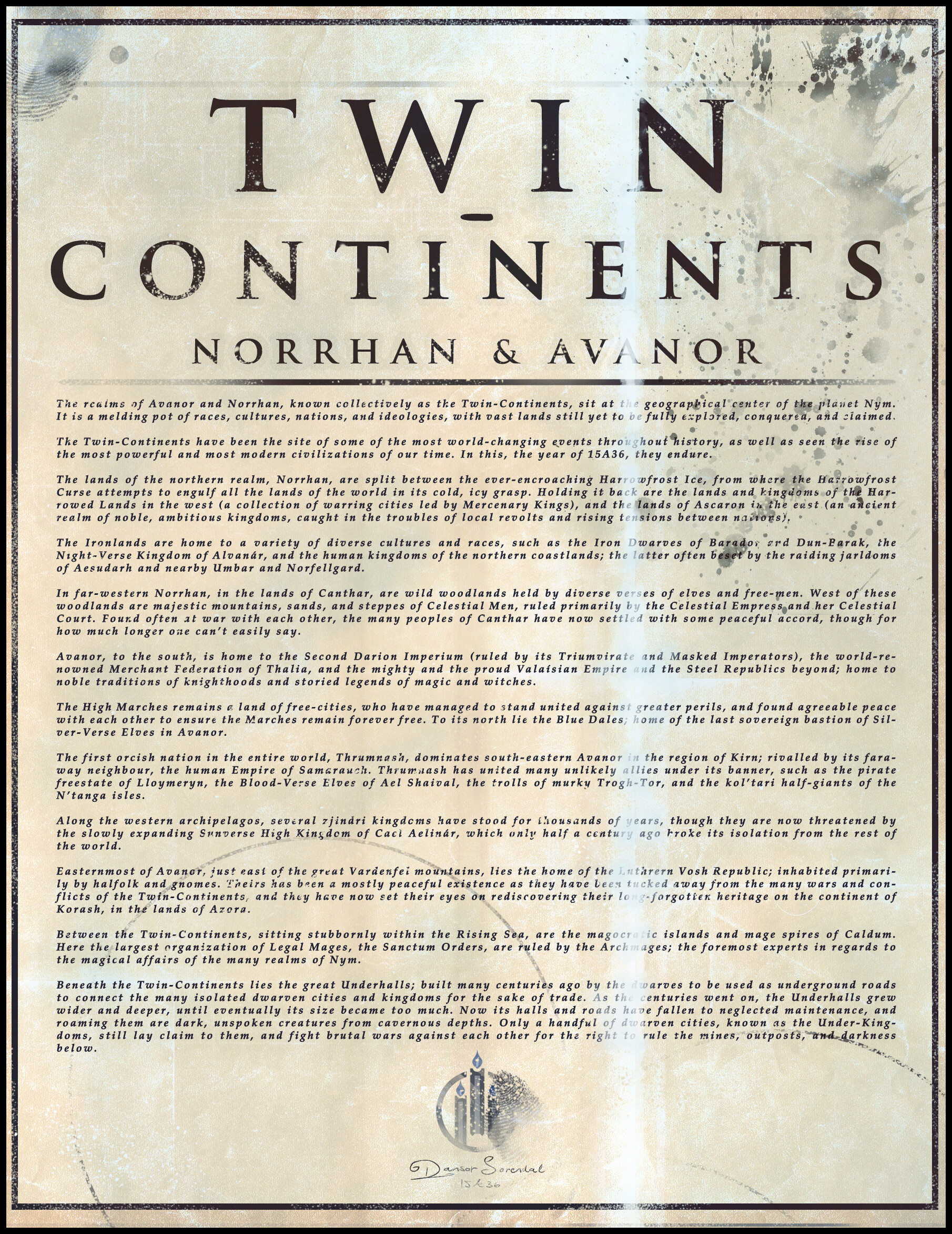 Daniel-André Sørensen - Nym - World Map - Twin-Continents