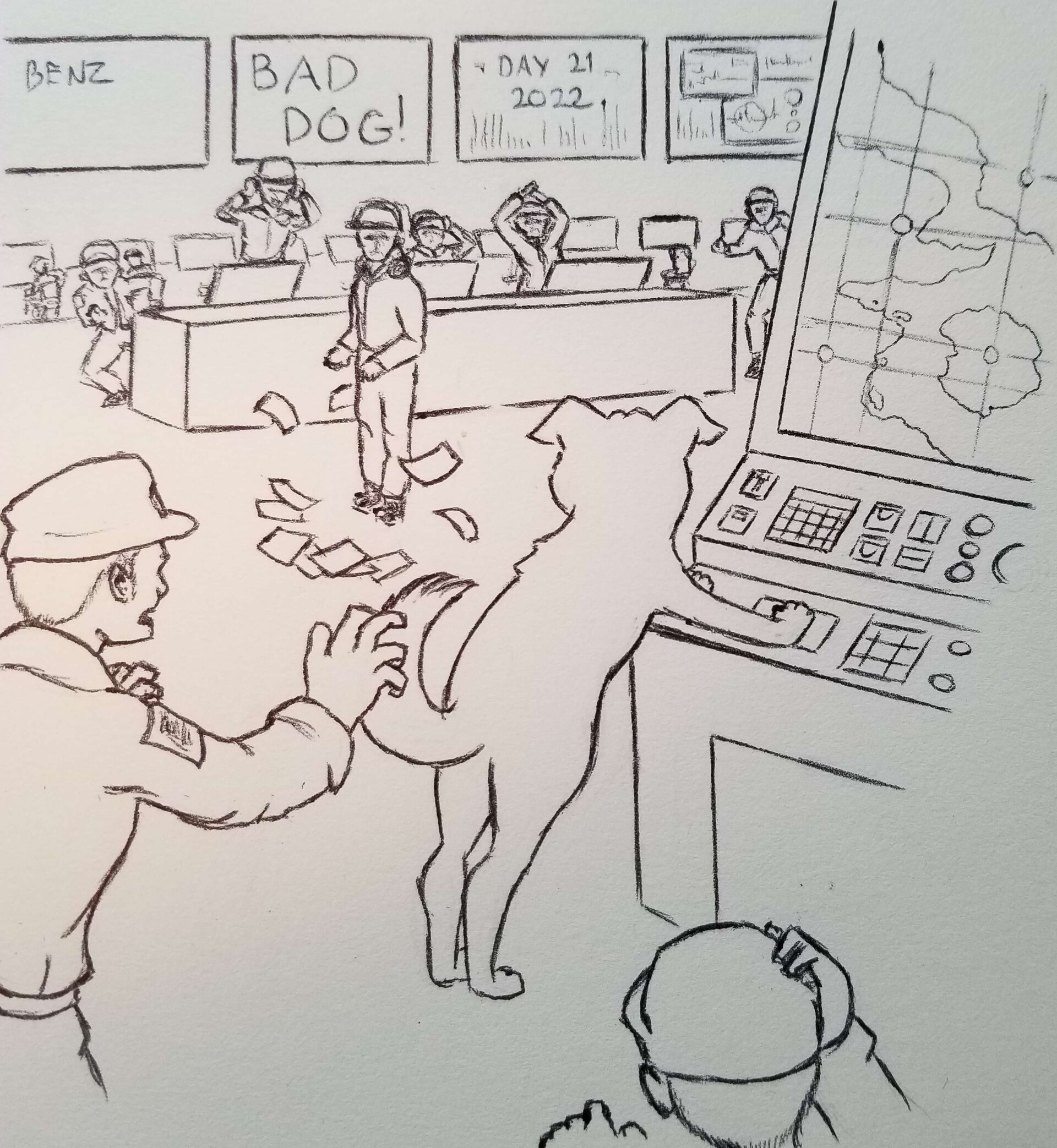 Andrew Benz - BadDog/Heist: Inktober 2022 Day 21 and 22.