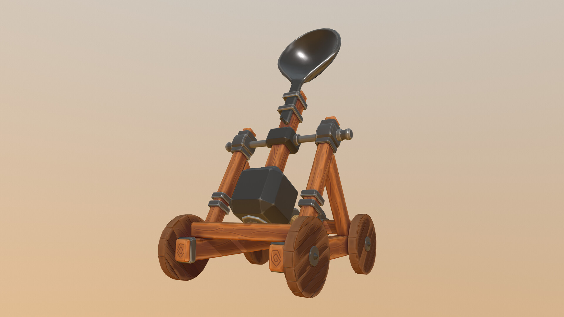 ArtStation - Stylised Catapult for GameJam