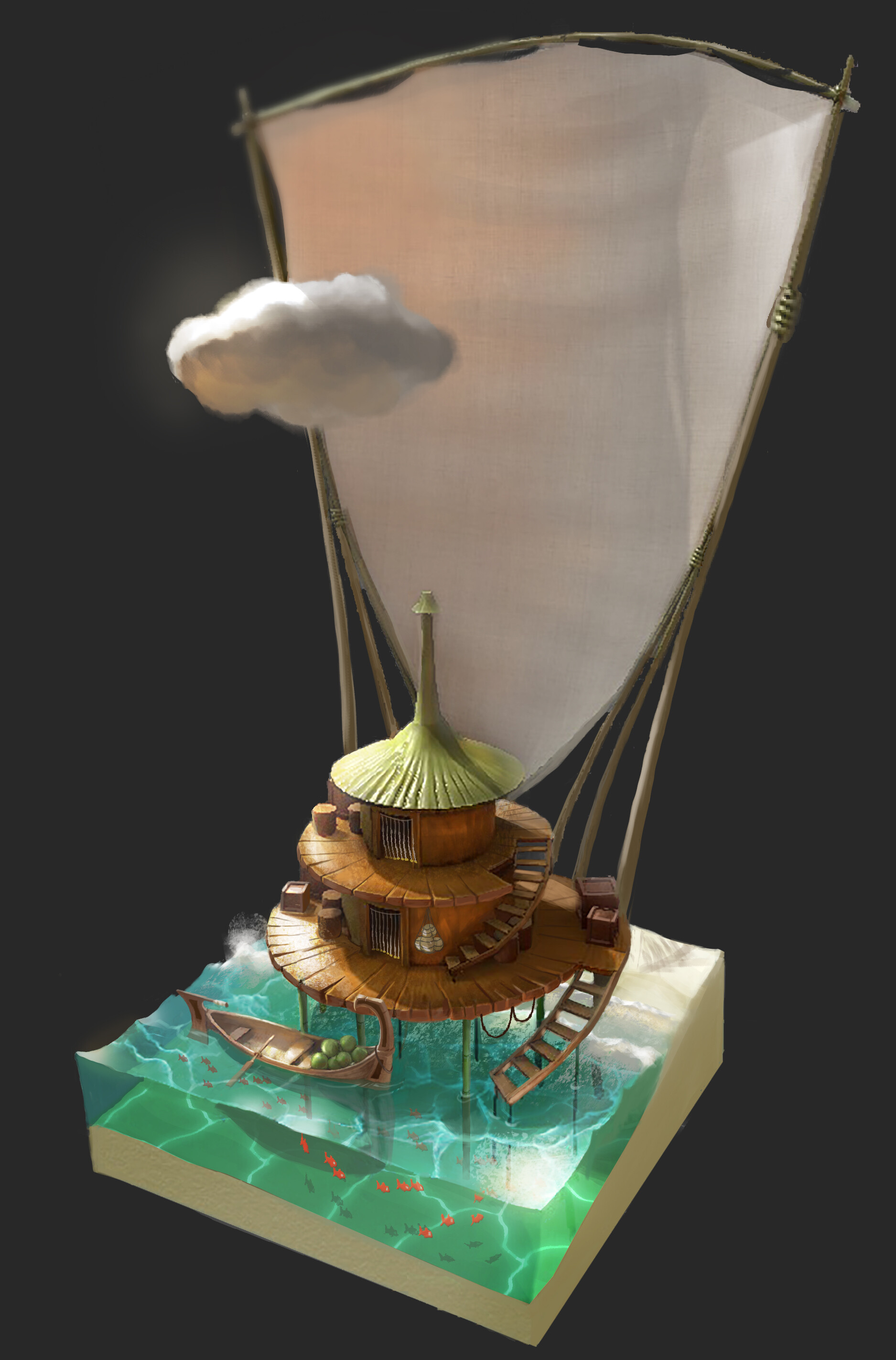 ArtStation - The Cloud Catcher's Hut