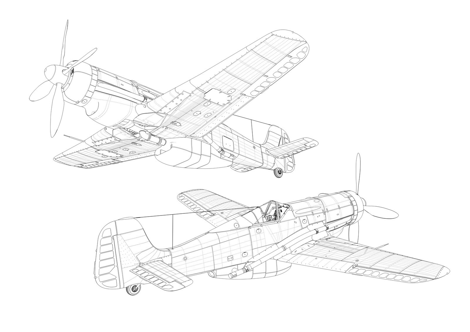 ArtStation - German fighter aircraft Focke-Wulf Ta-152 (untextured)
