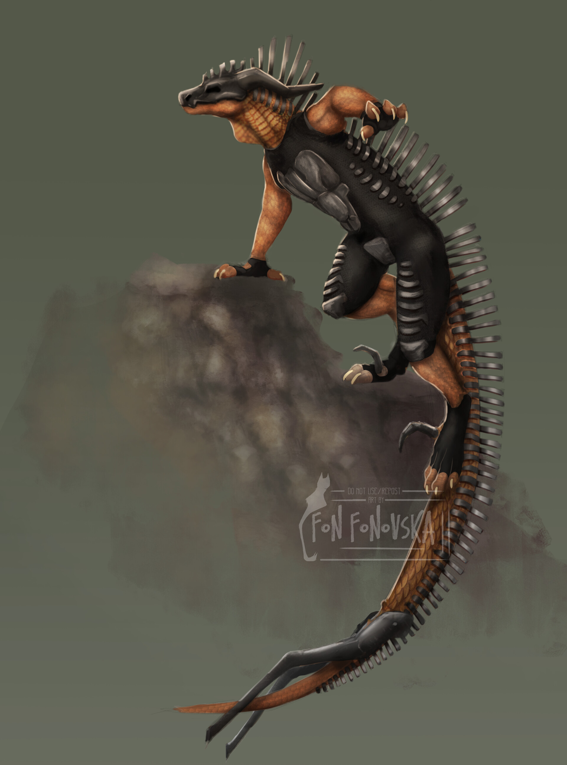 ArtStation - Sci-Fi Dragonborn design concept [school project]