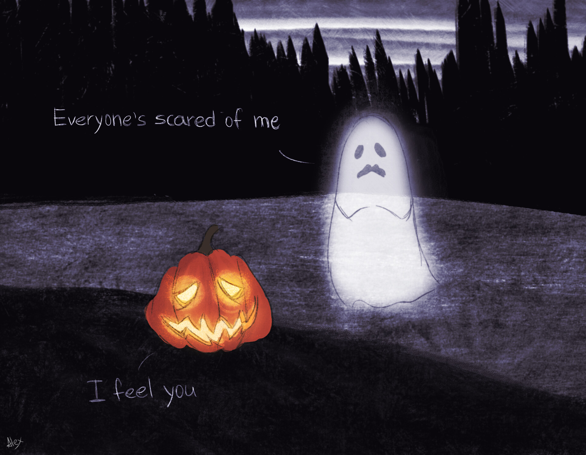 ArtStation - Sad ghost