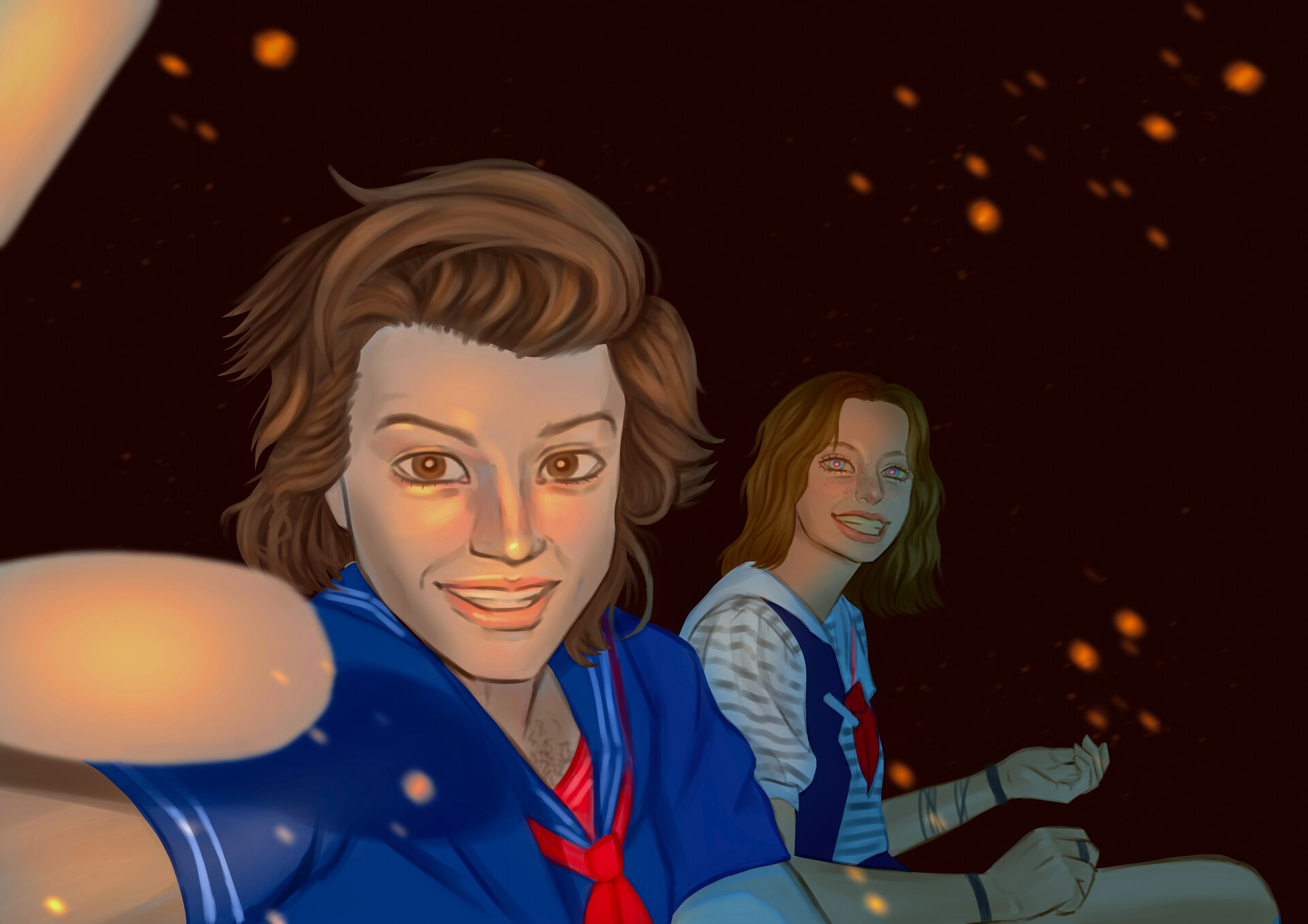 ArtStation - Stylized portraits practise Stranger Things