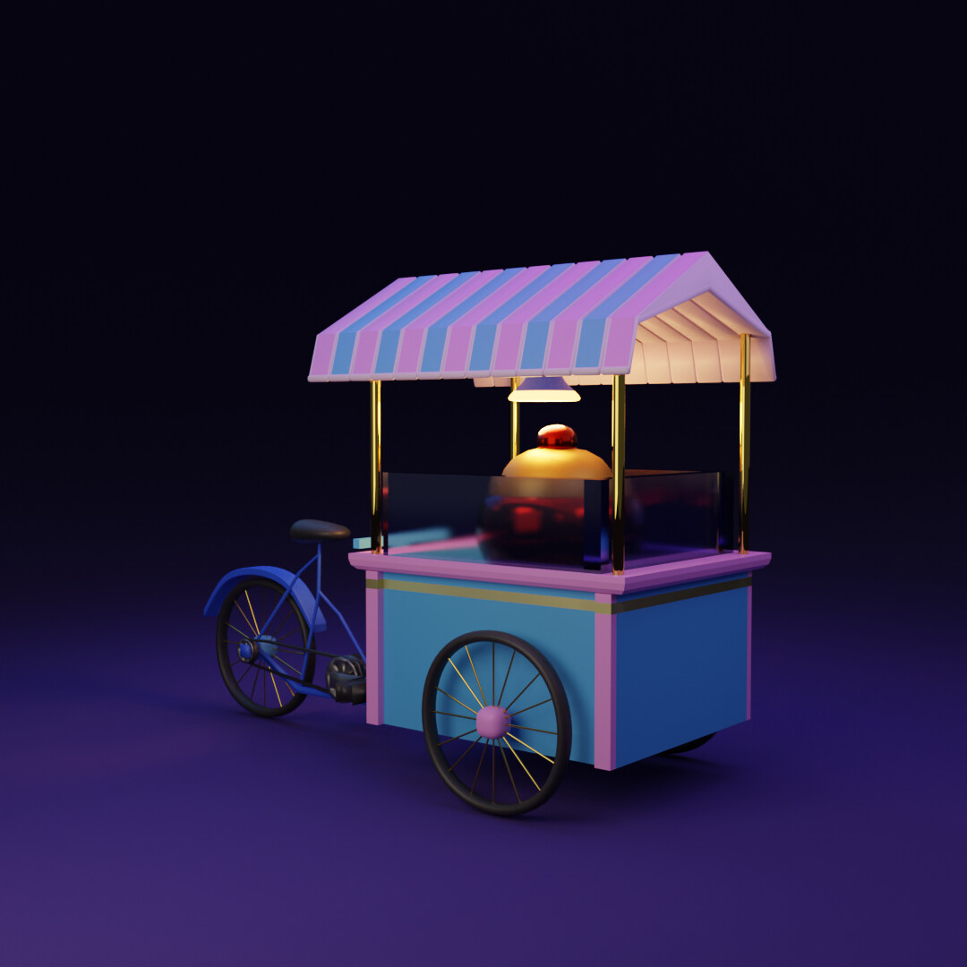 ArtStation - 3D Bicycle Carts Model
