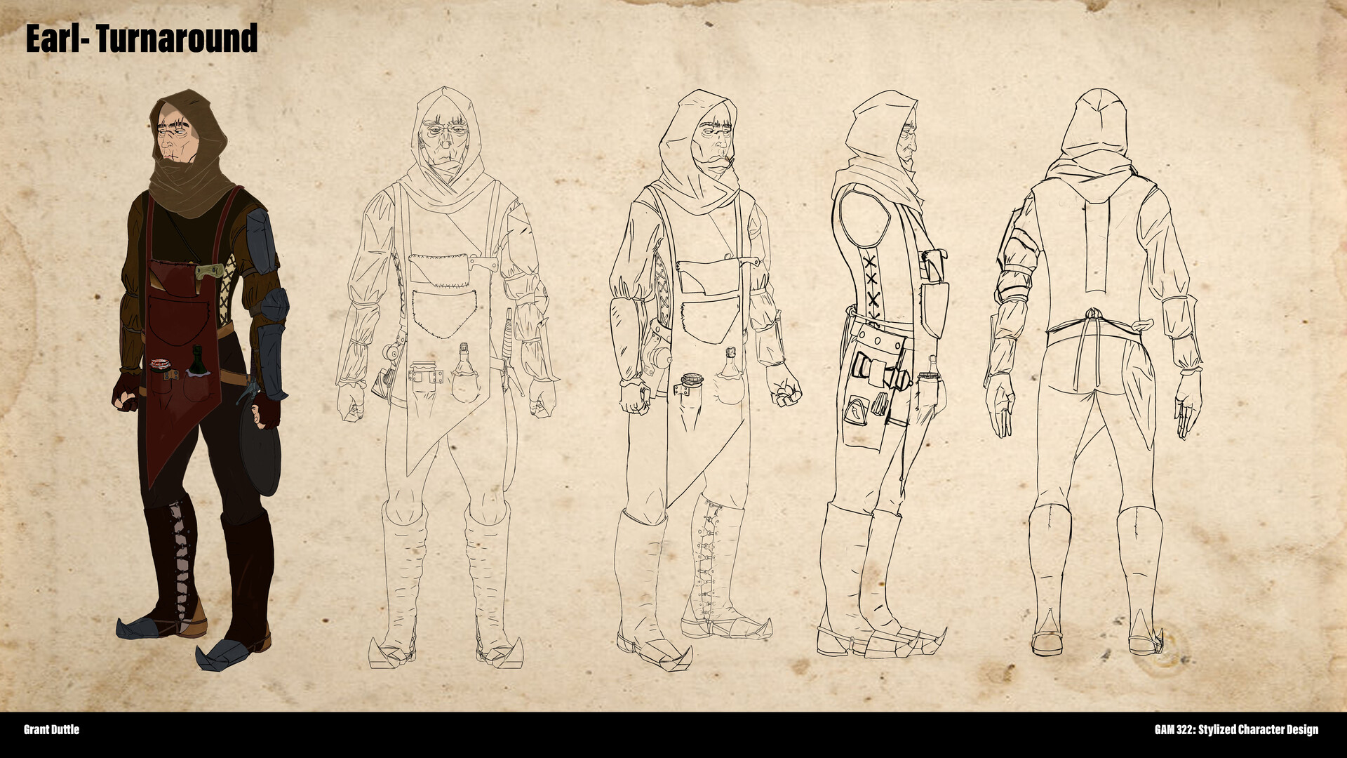 Grant Duttle - GAM 322: Stylized Character Design and Drawing for Games