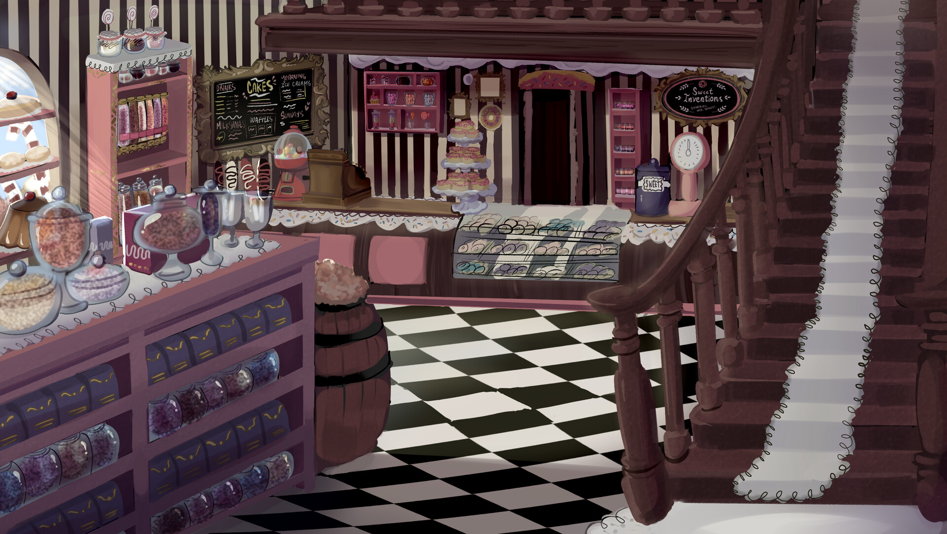 ArtStation - CANDYLAND IDV FANGAME PROJECT - Backgrounds