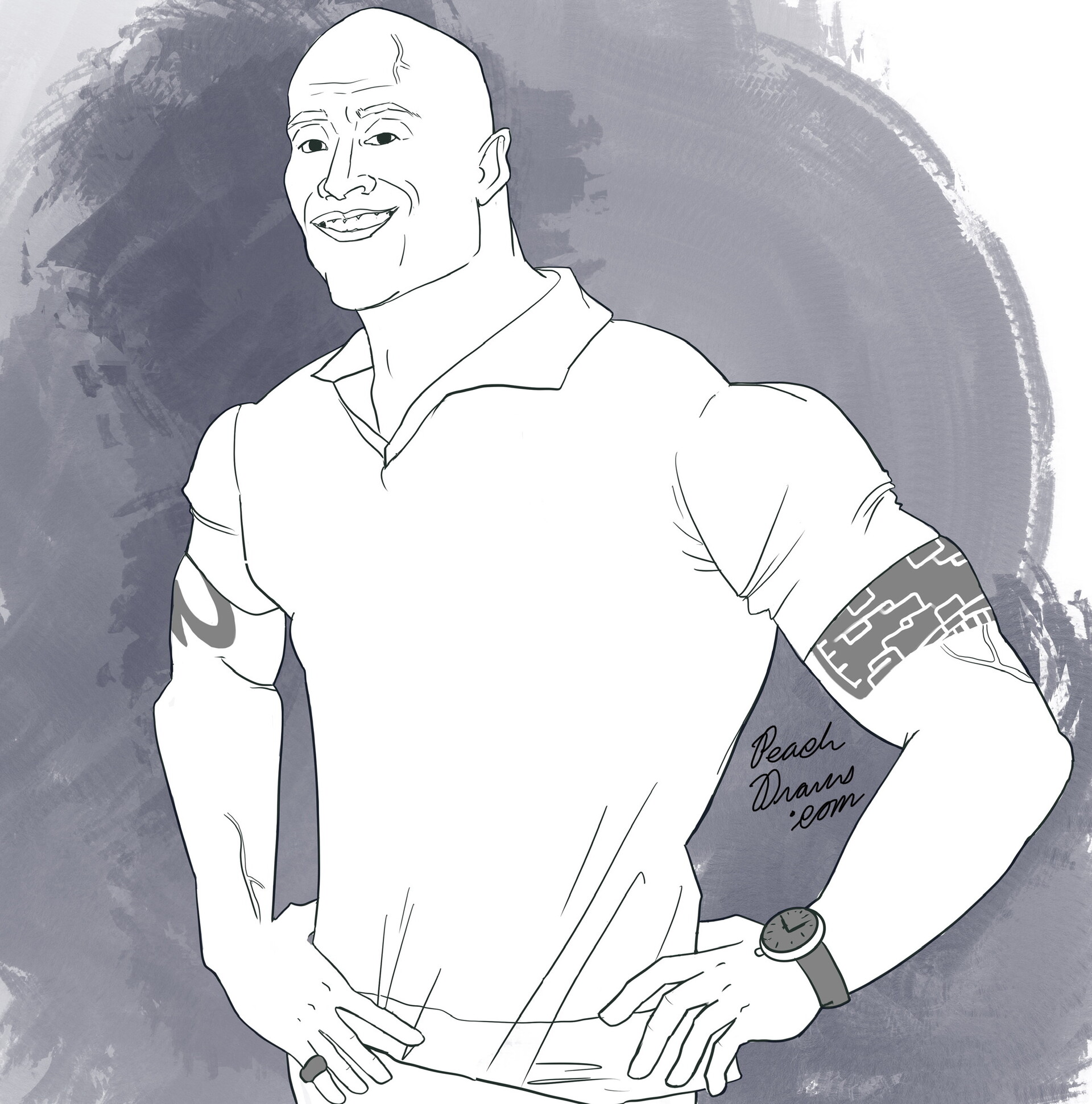 ArtStation - Card Game Character Illustration: The Rock