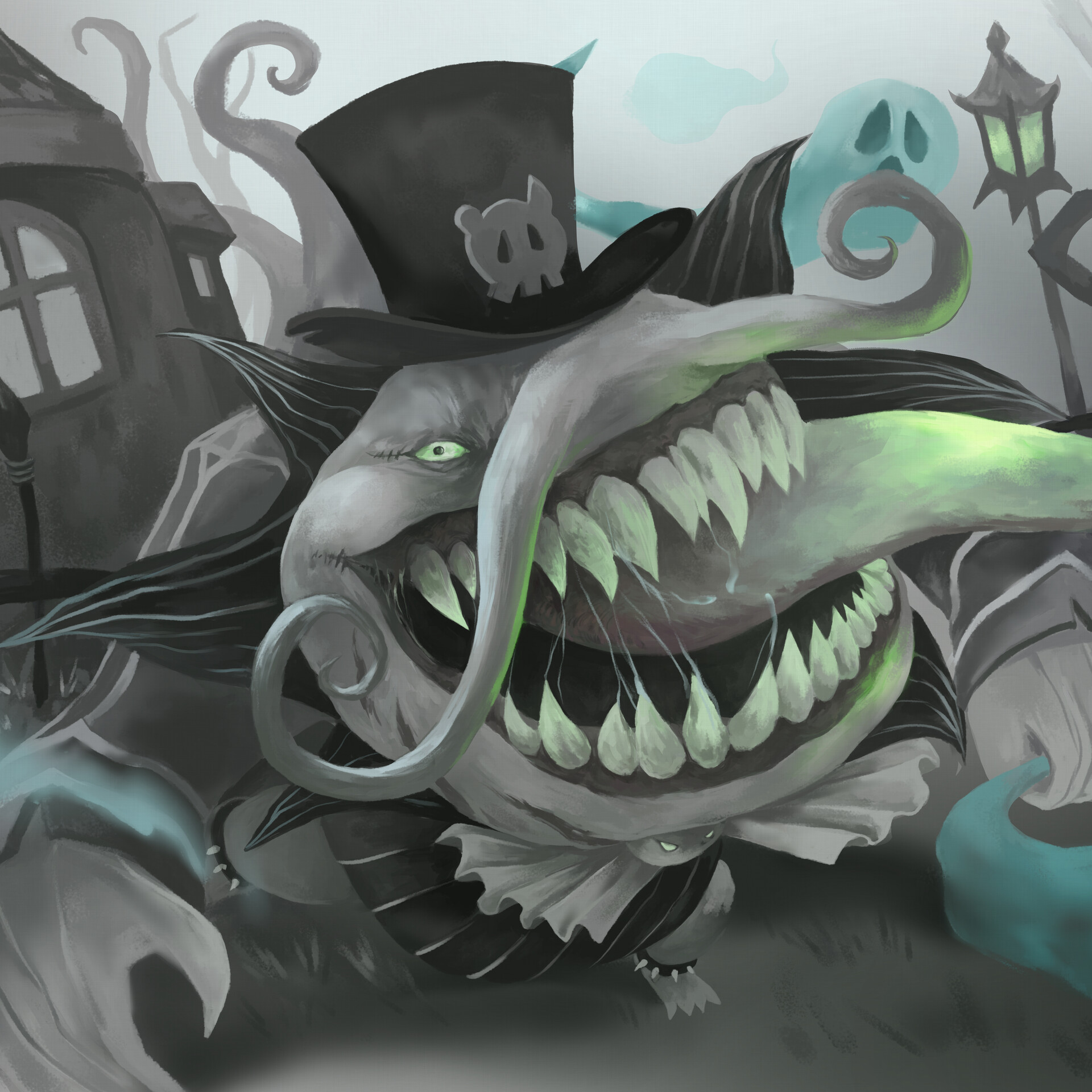 ArtStation - Fright Night Tahm Kench - League of Legends Fanart