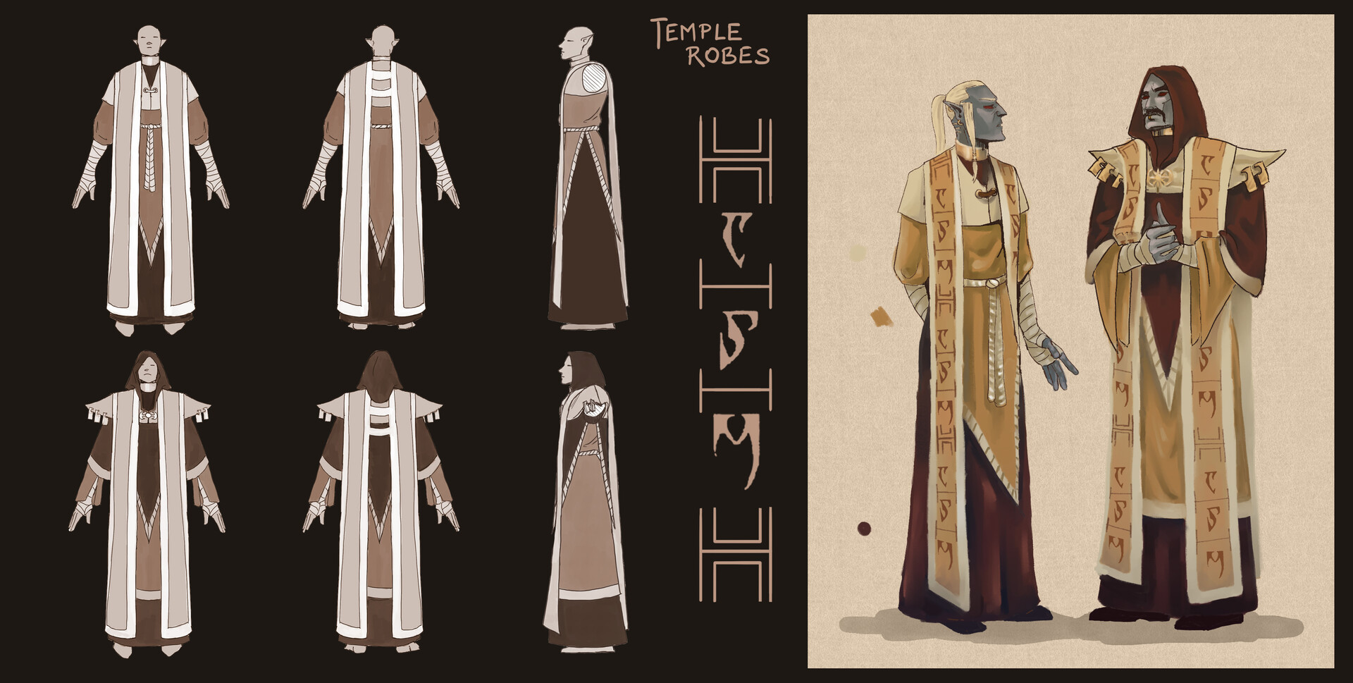 ArtStation - Temple robes_concept art