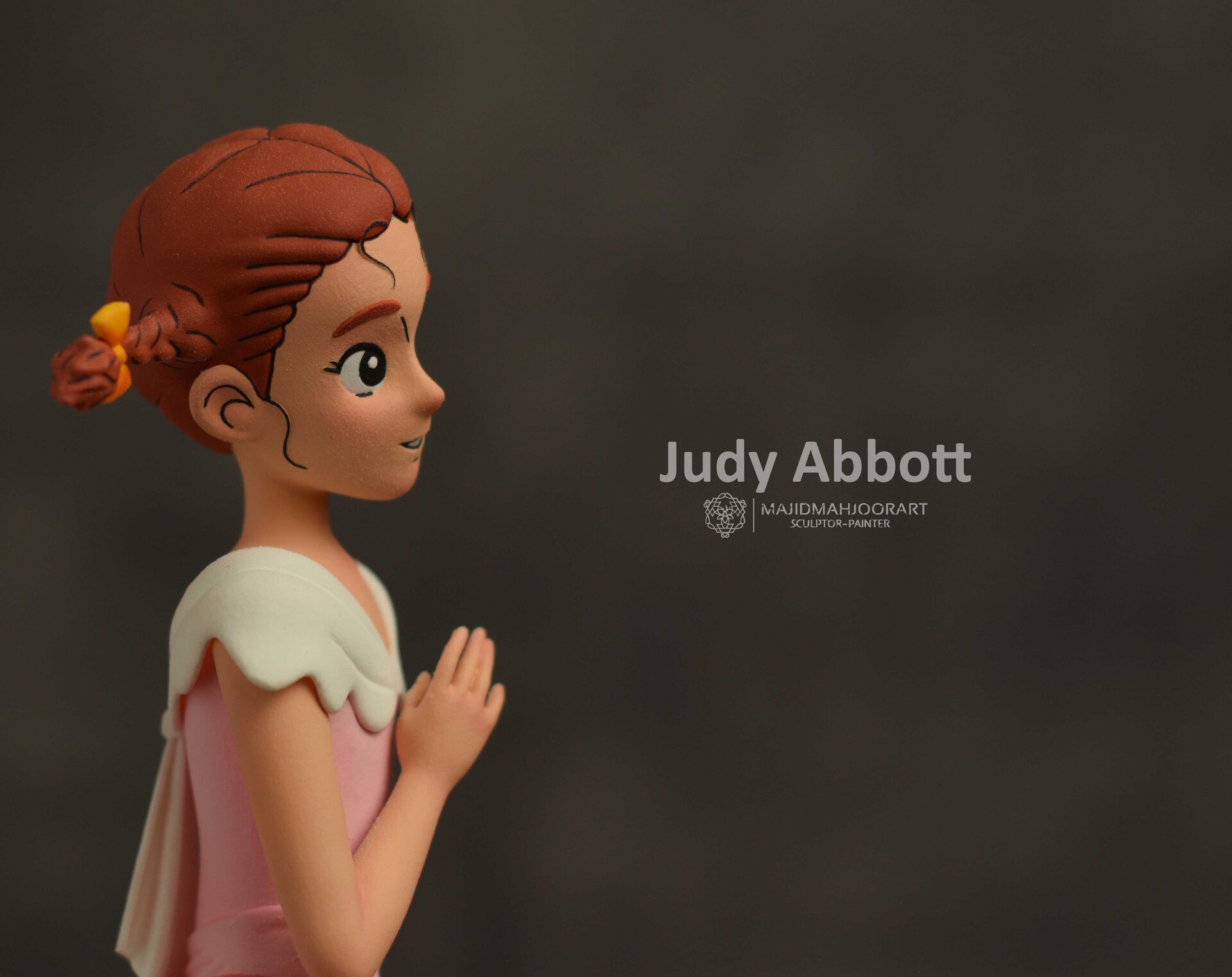 Majid Mahjoor - Judy Abbott in her school's welcome party pink dress