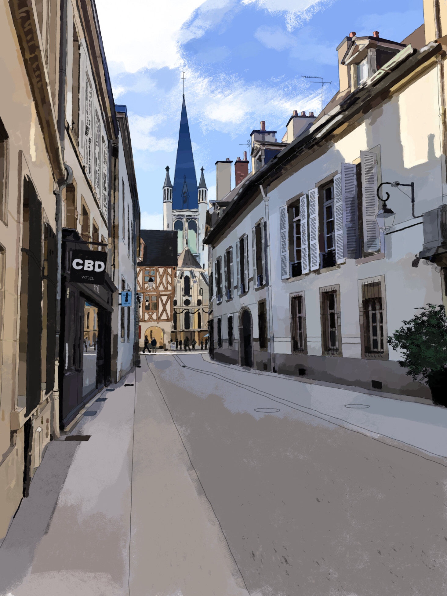 ArtStation - Dijon Rue Jeannin