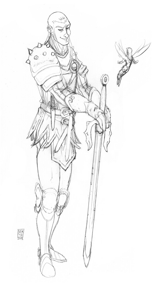 ArtStation - Sketch of knight.