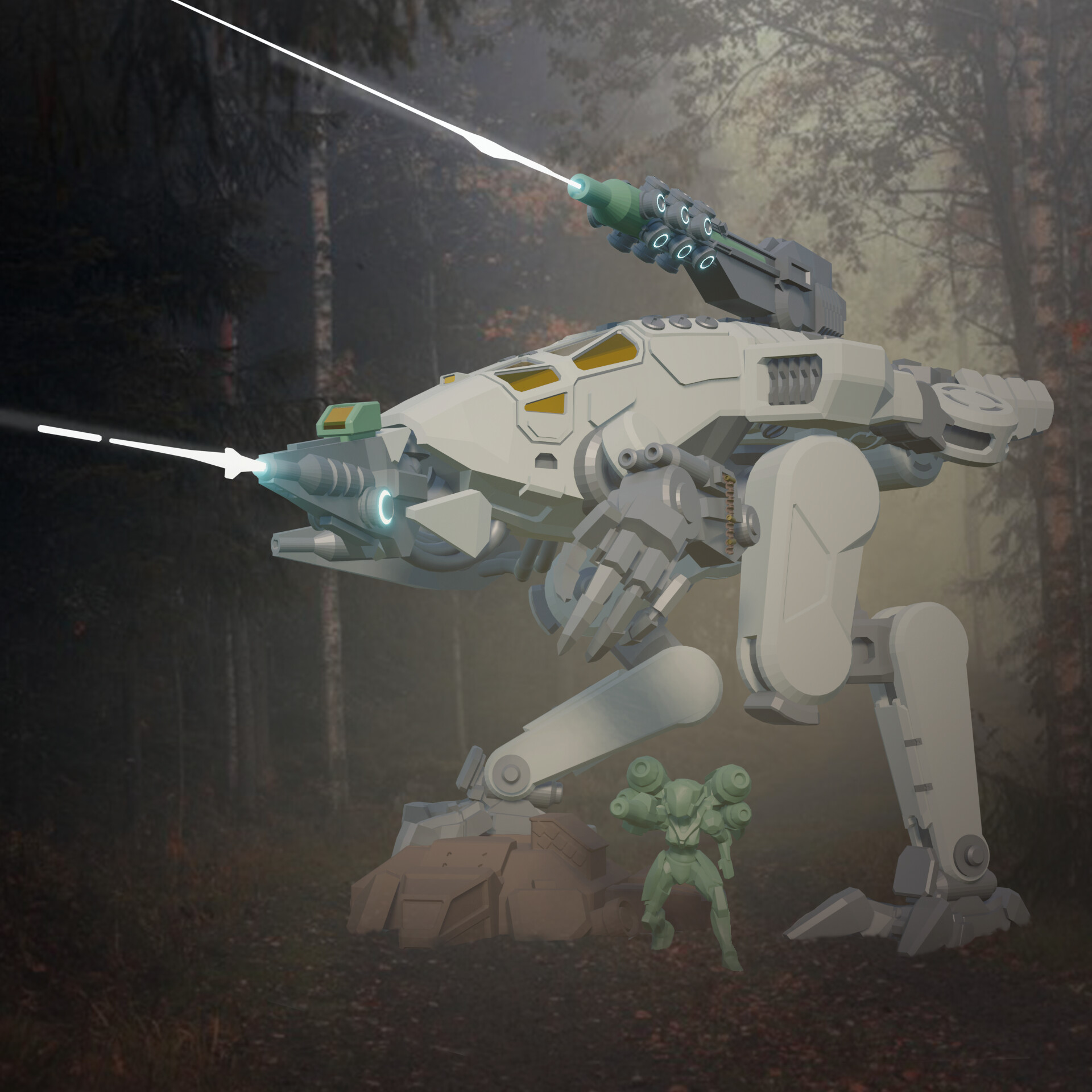 ArtStation - BattleMechs - Raptors