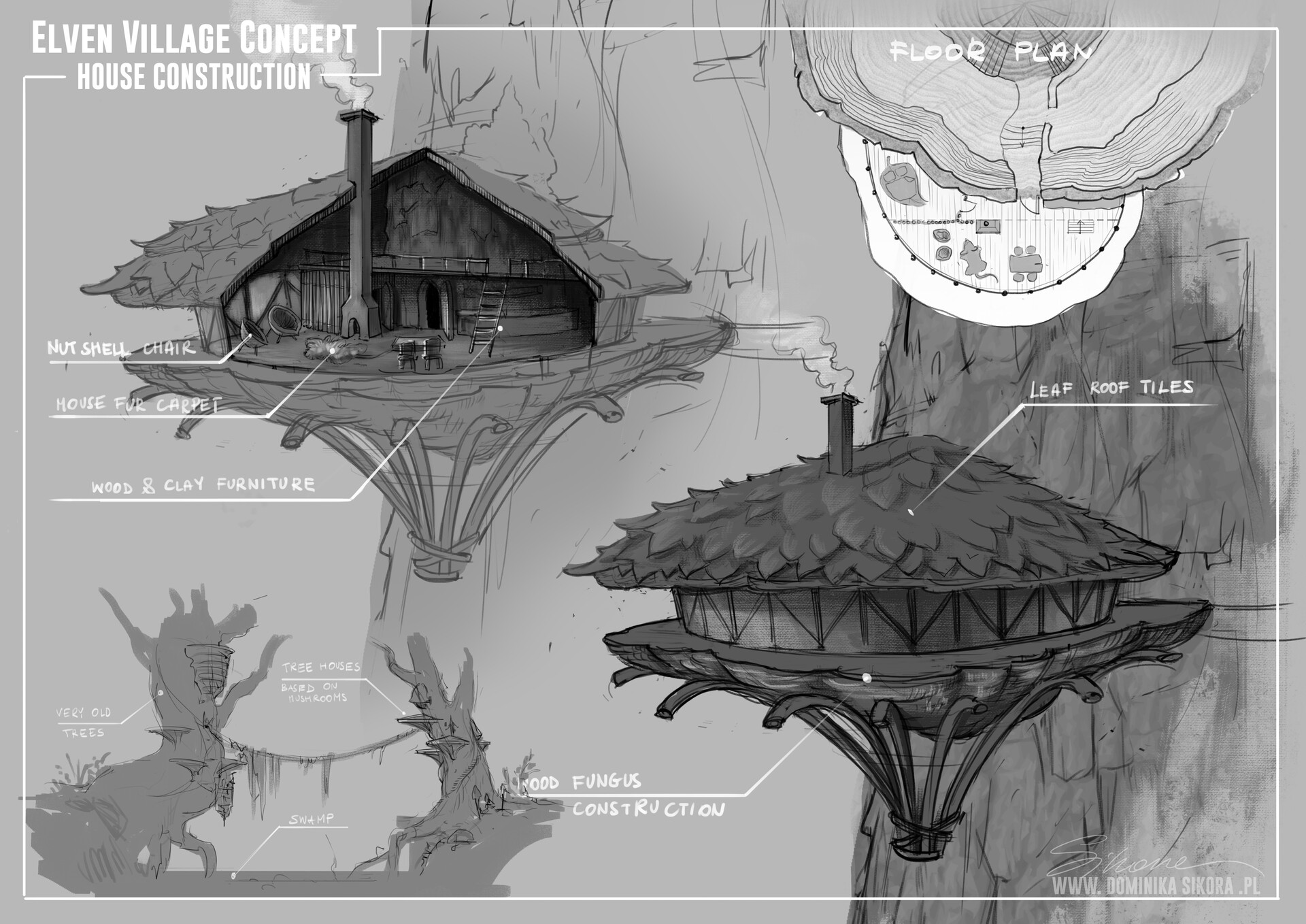 ArtStation - Elven Village Concept