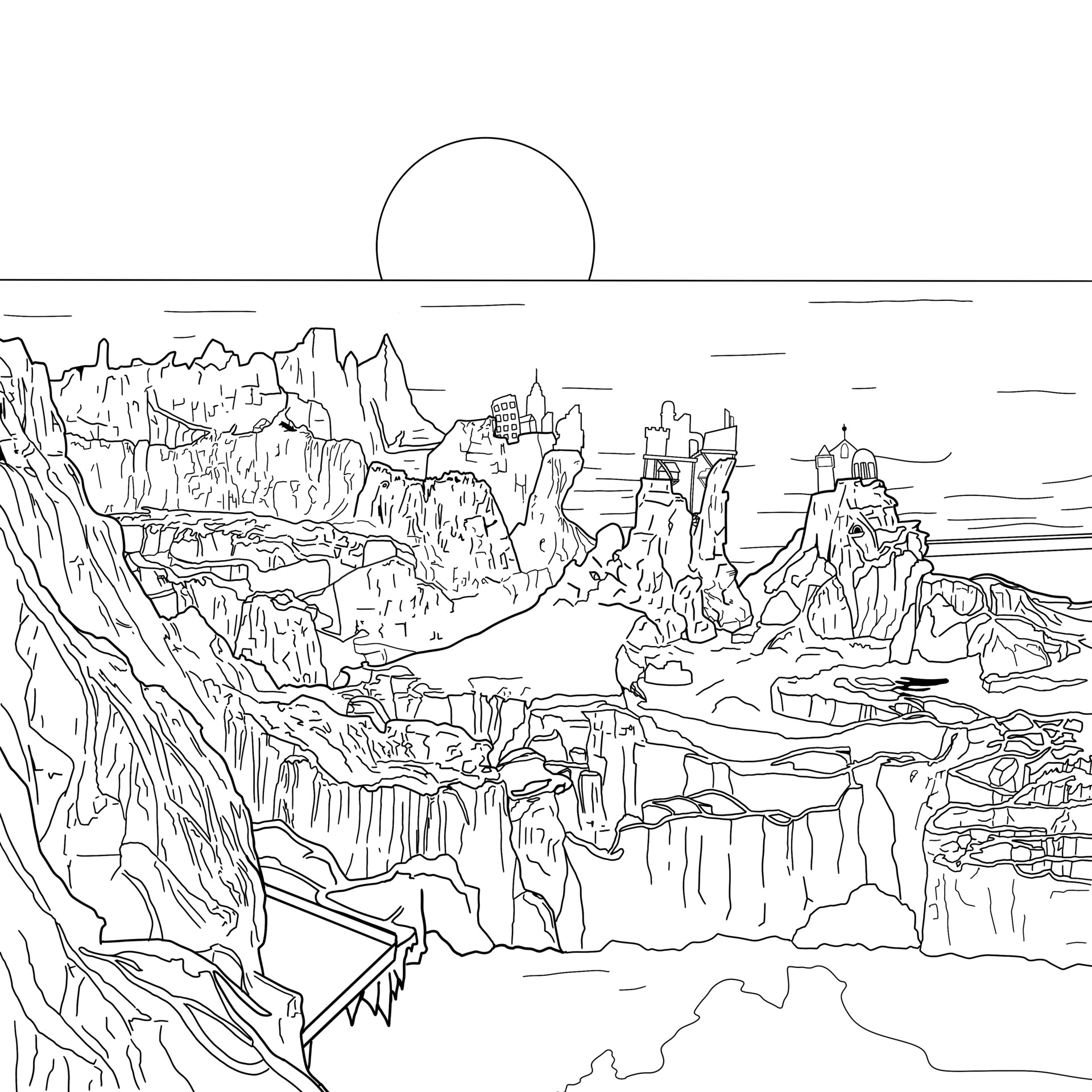 ArtStation - Future Places (Coloring Book)