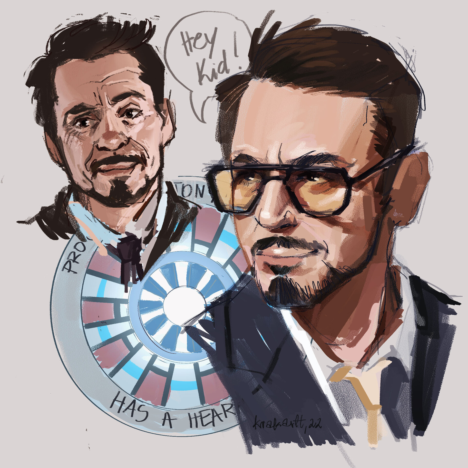 Artstation Tony Stark Fan Art Sketches