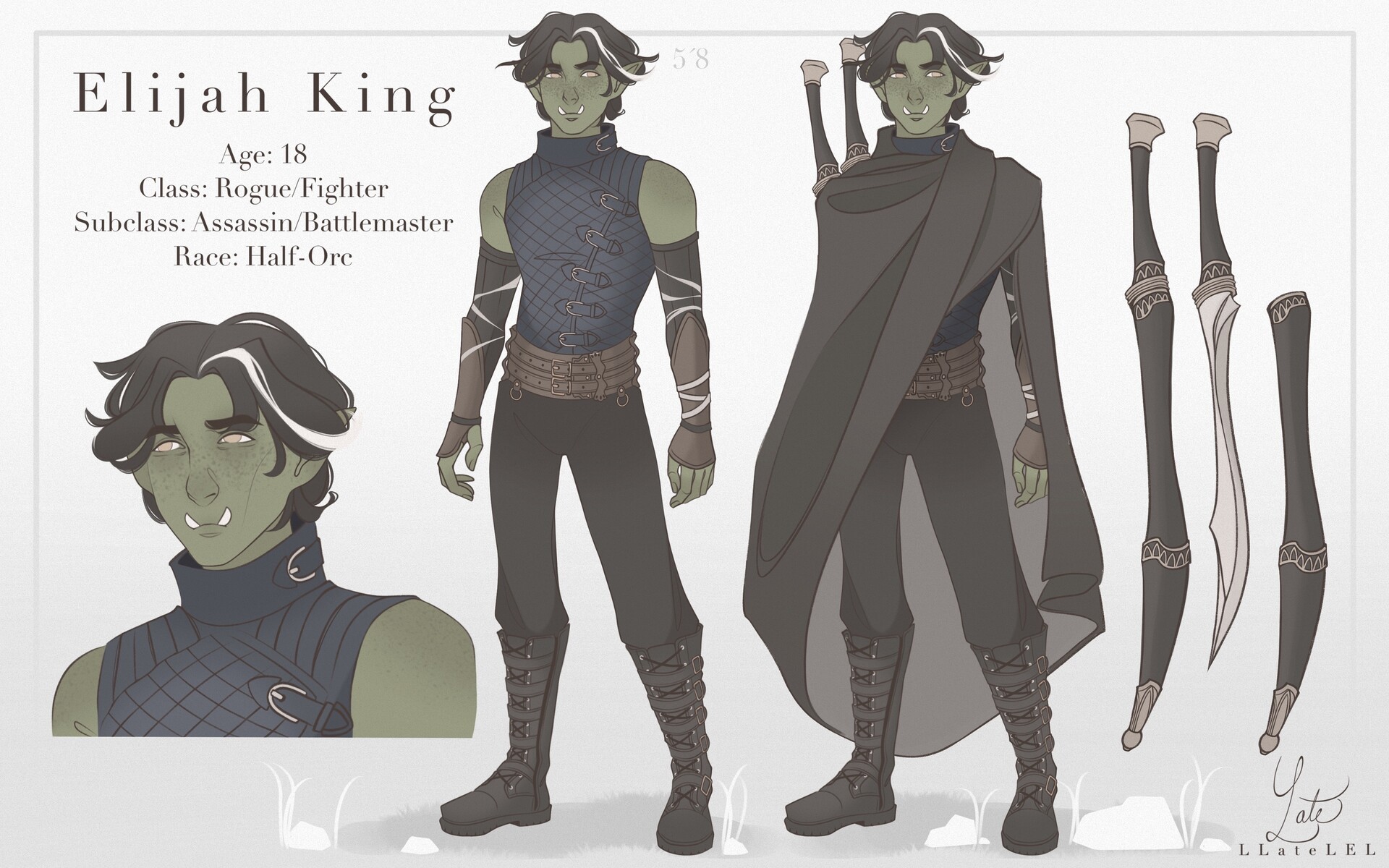ArtStation - Character design reference sheet commission: Elijah King