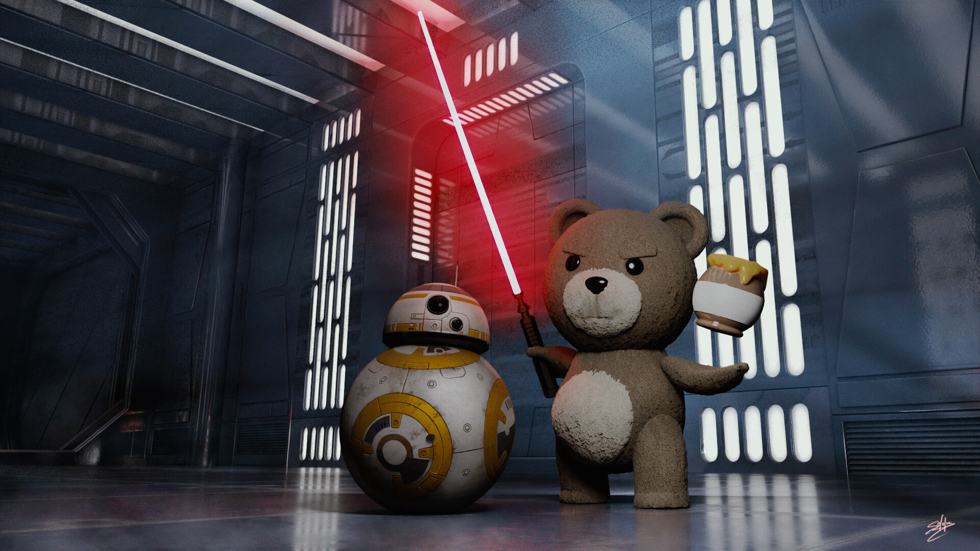 ArtStation - Teddy Bear Jedi