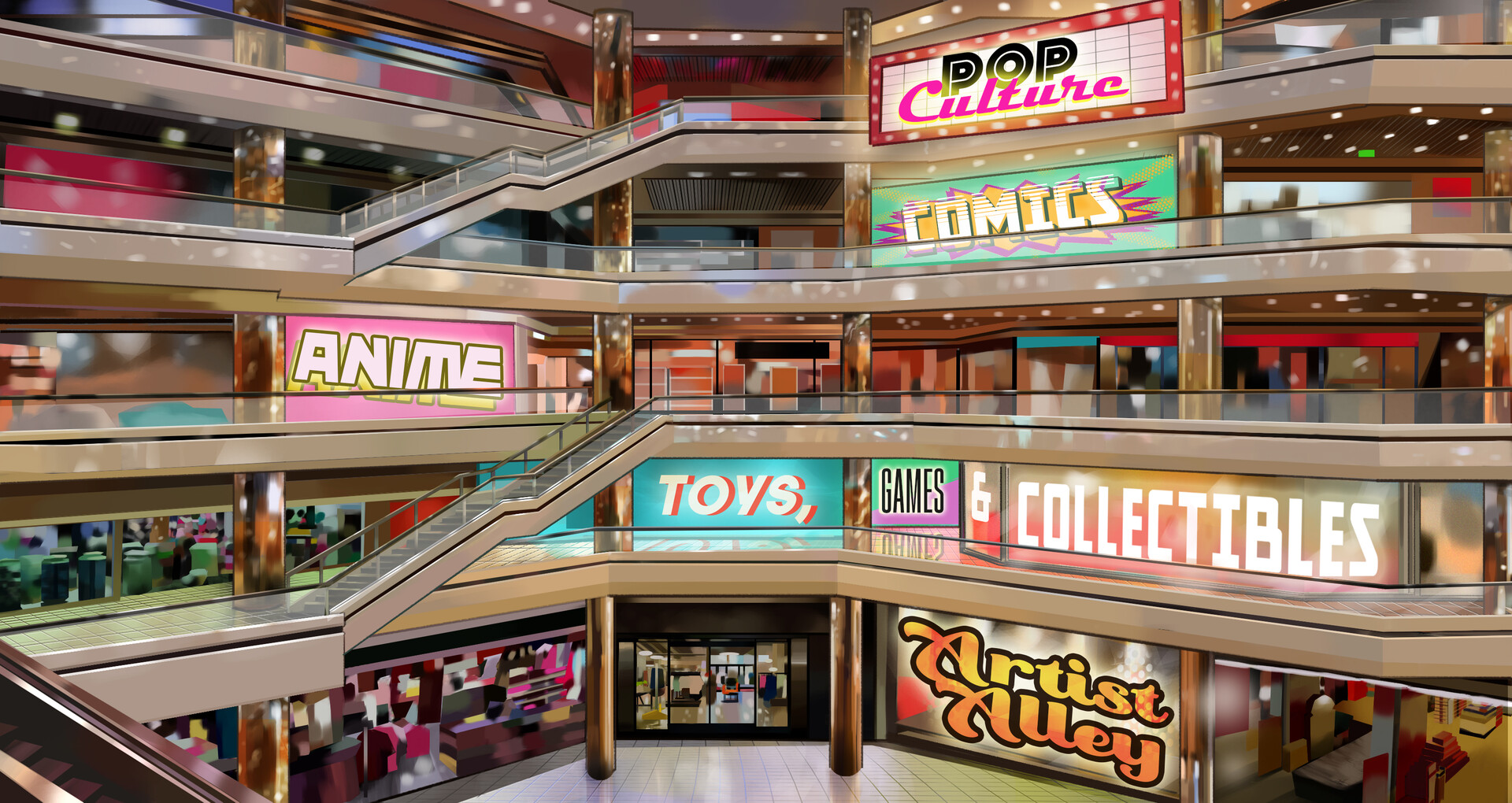 ArtStation - LA Comicon: Super Fan Mall Stall Designs