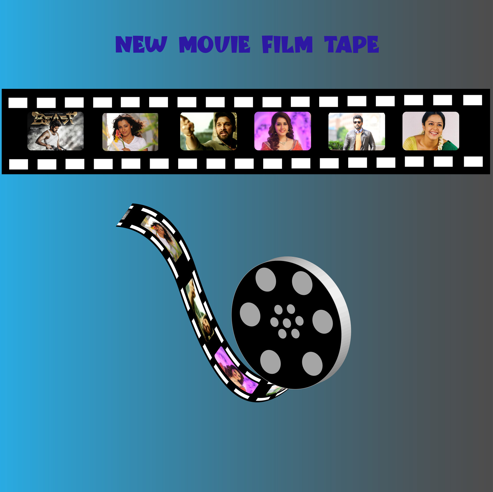 ArtStation - Film Strip Design In Illustrator