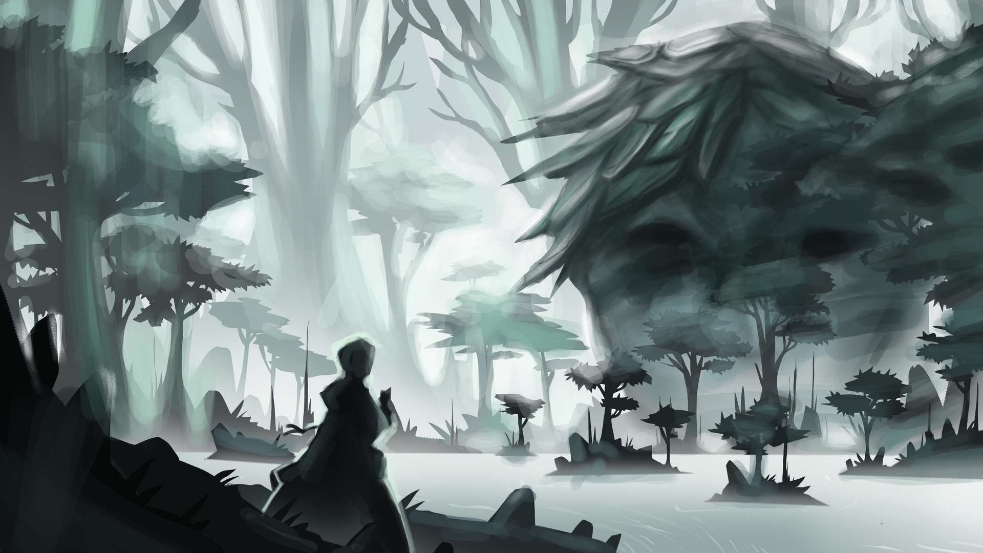 ArtStation - A Long Journey: Deepwood Mirror Lake