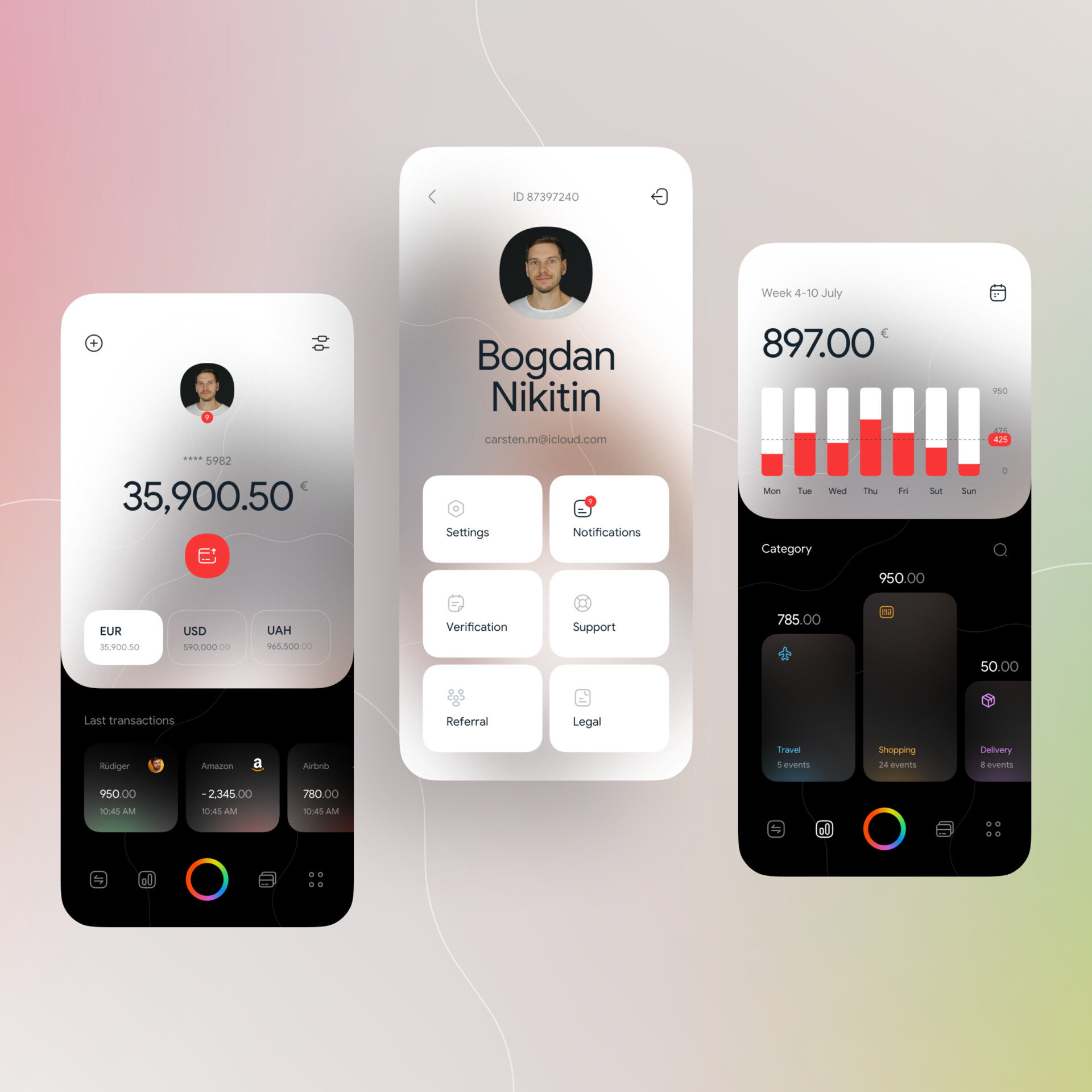 ArtStation - Payoneer App Design Concept