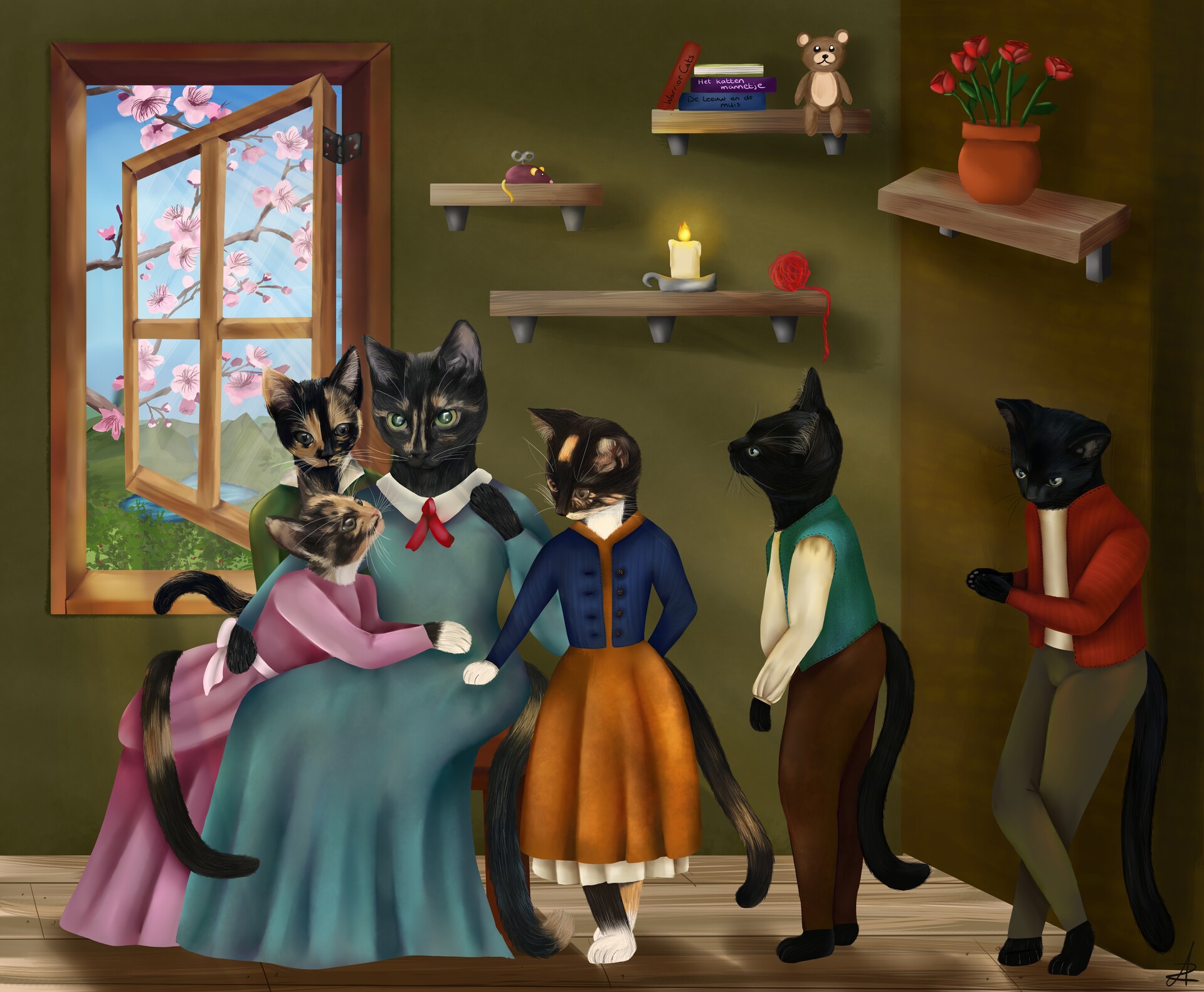 ArtStation - Cat family