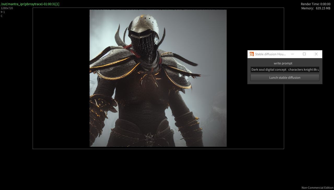 Némo Courteix - Stable diffusion for Houdini with python