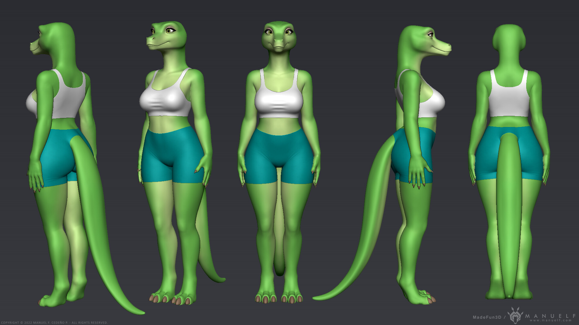 anthro lizard base