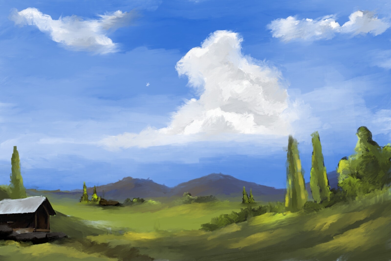 ArtStation - Sunny Day (Quick Concept Art)