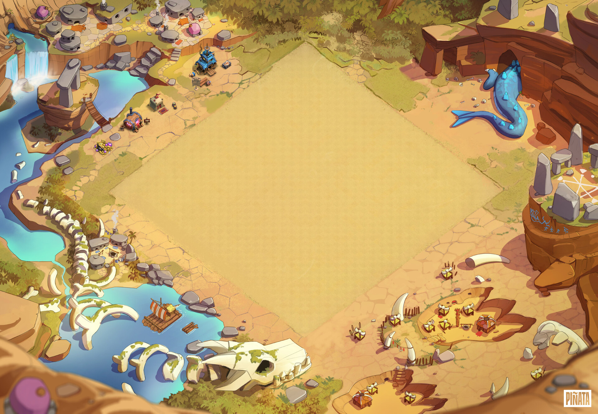 Studio Piñata - Clash of Clans Sceneries Concept Art
