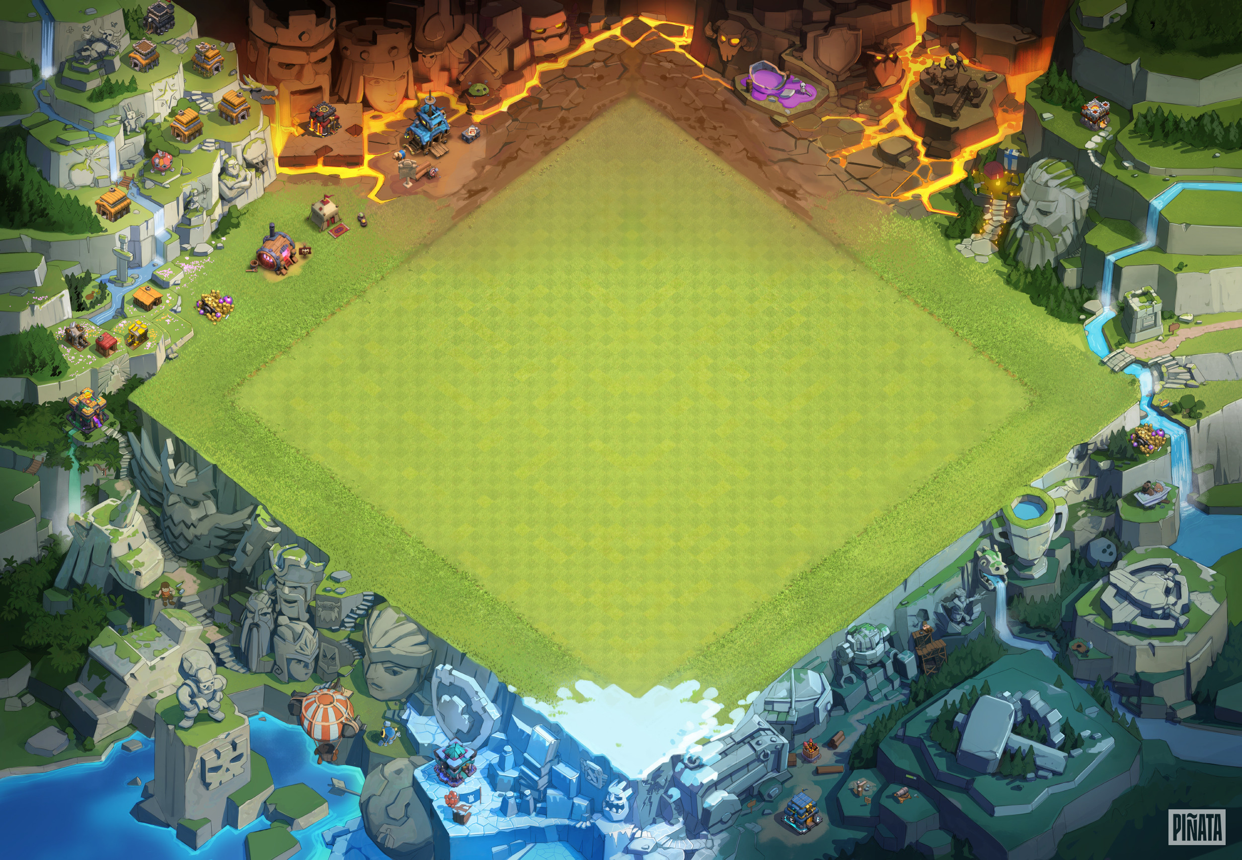 Studio Piñata - Clash of Clans Sceneries Concept Art