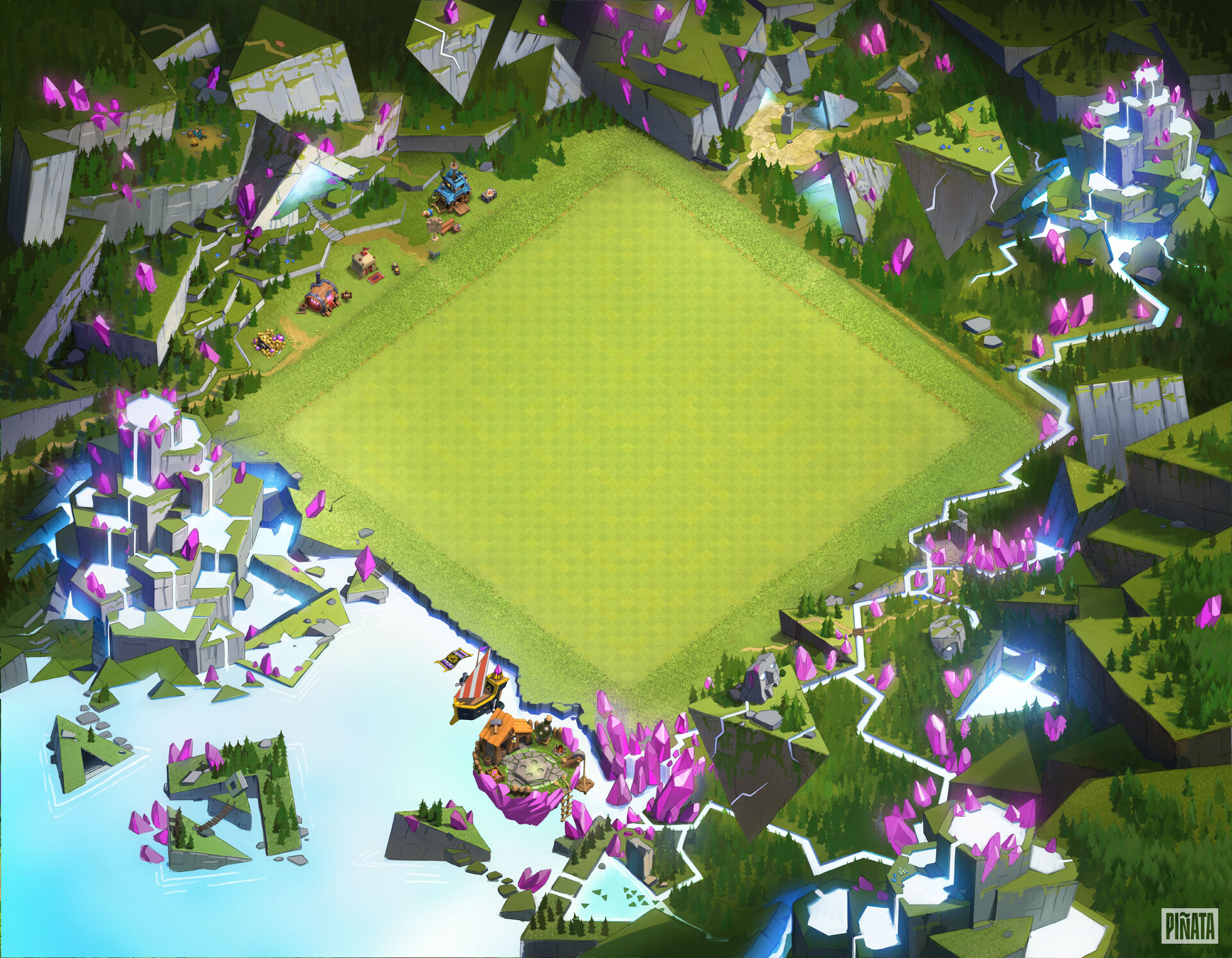 Studio Piñata - Clash of Clans Sceneries Concept Art