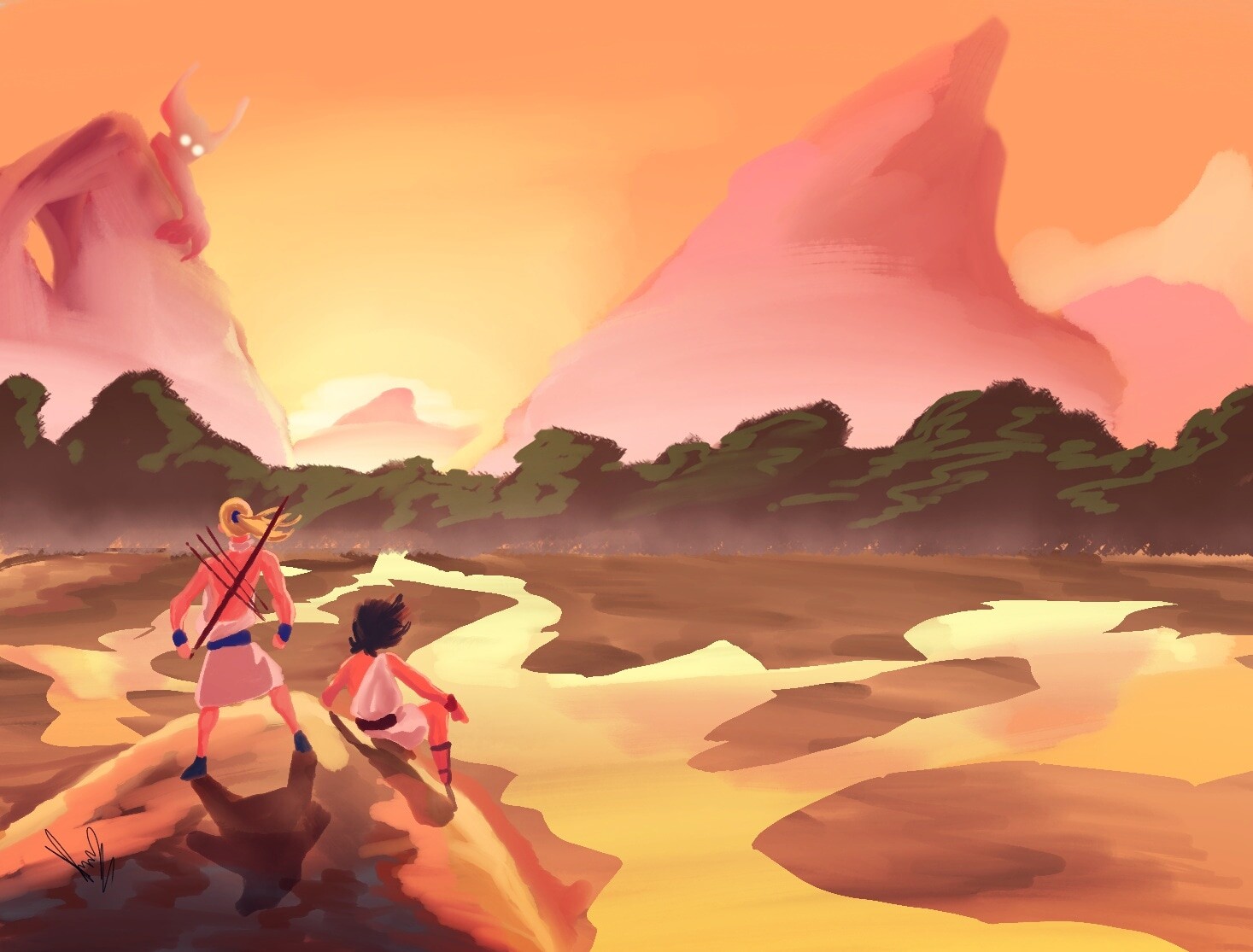 ArtStation - Theo and Atalanta watch their ways