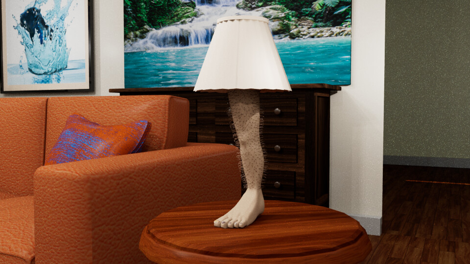 ArtStation - Hairy Leg Lamp
