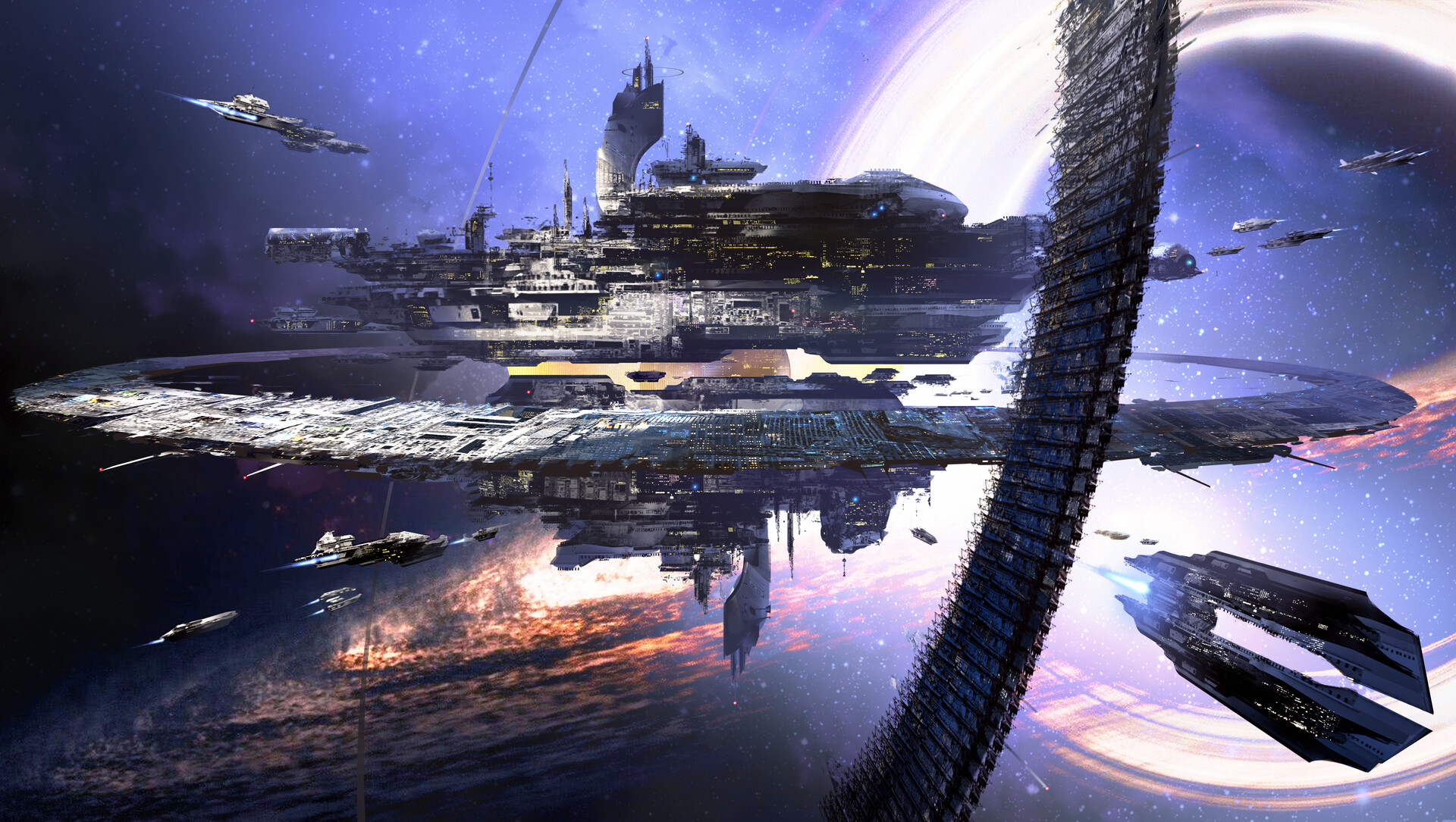 ArtStation - 太空城概念