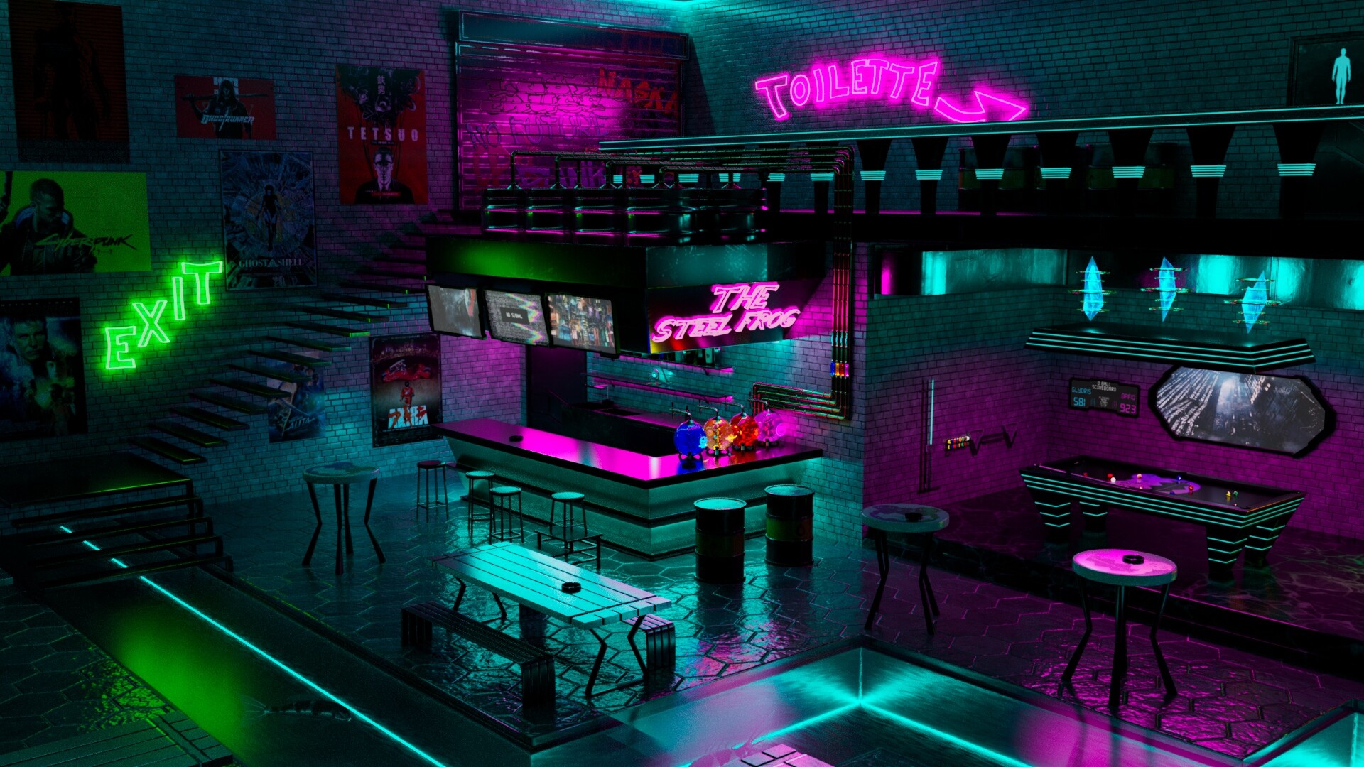 ArtStation - Cyberpunk Tavern