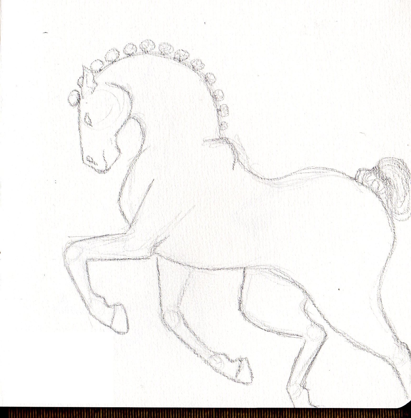 how to draw a horse laying down step by step