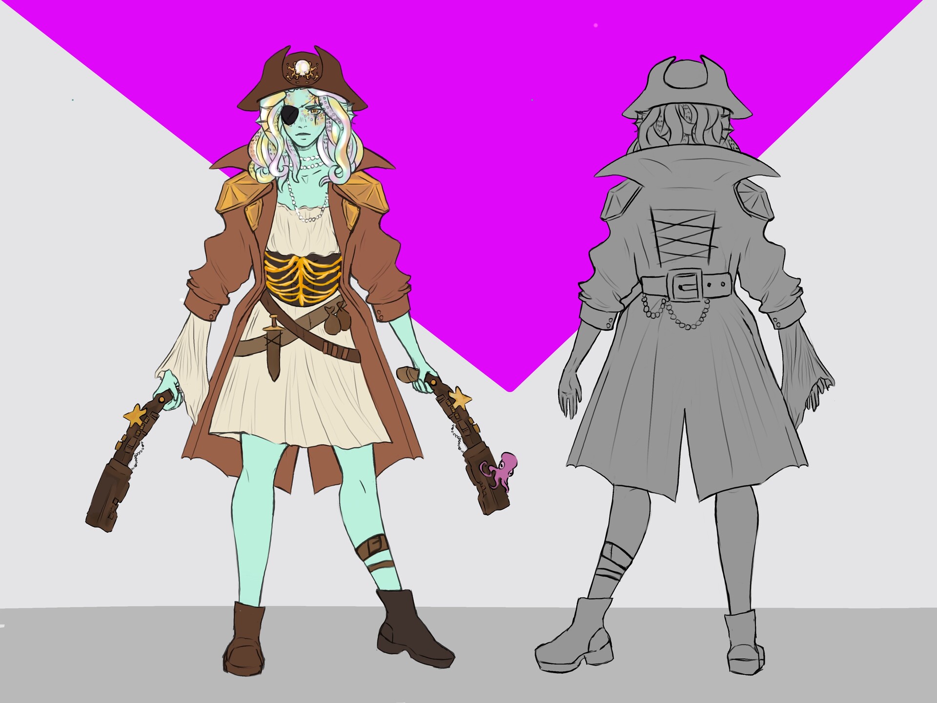 ArtStation - Character design concept - a pirate!