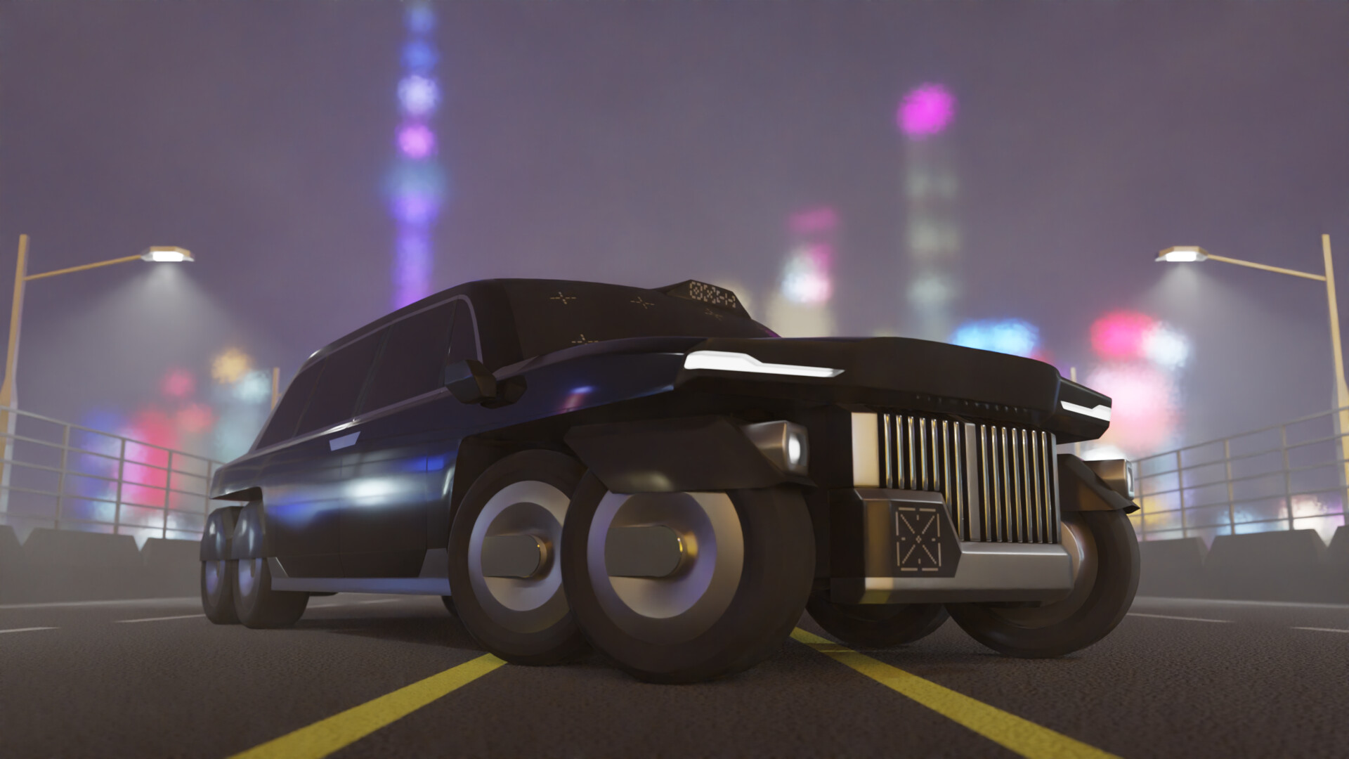ArtStation - Cyberpunk Combat Limo Concept