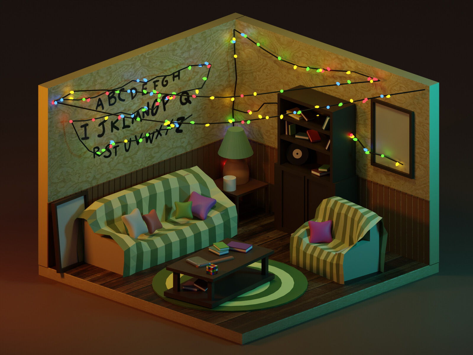 ArtStation - stranger thing room