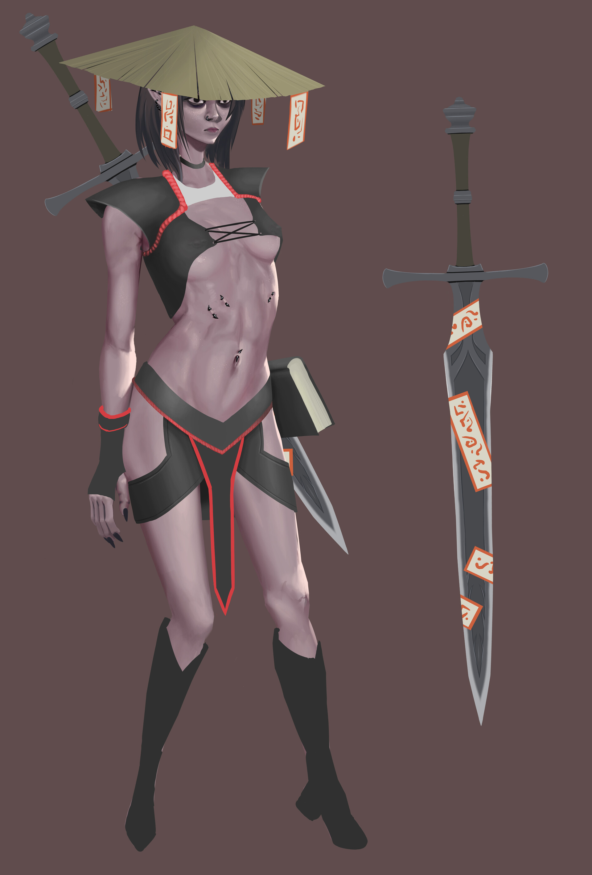 ArtStation - Dhampir swordswoman