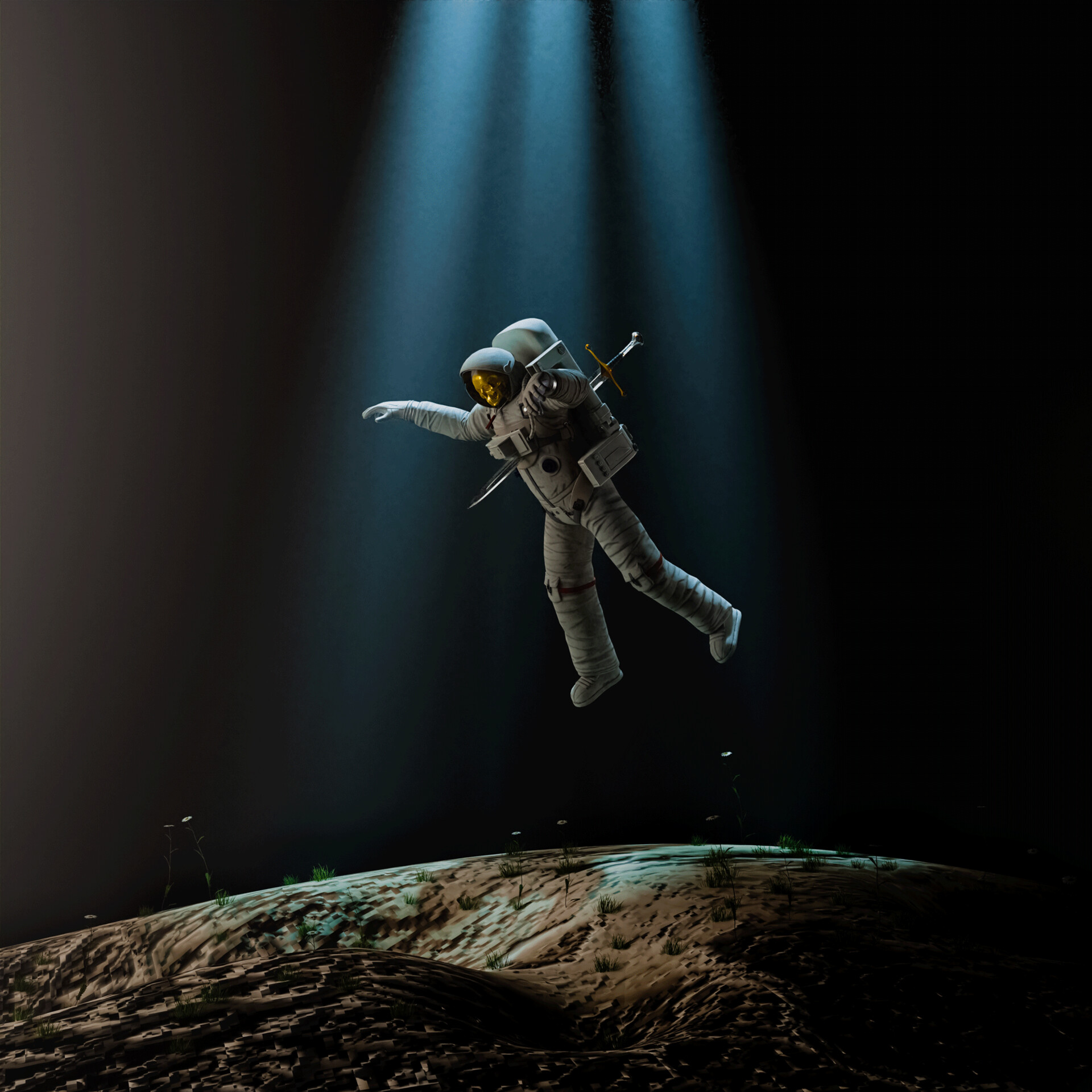 ArtStation - Still floating somewhere with half Sword inside