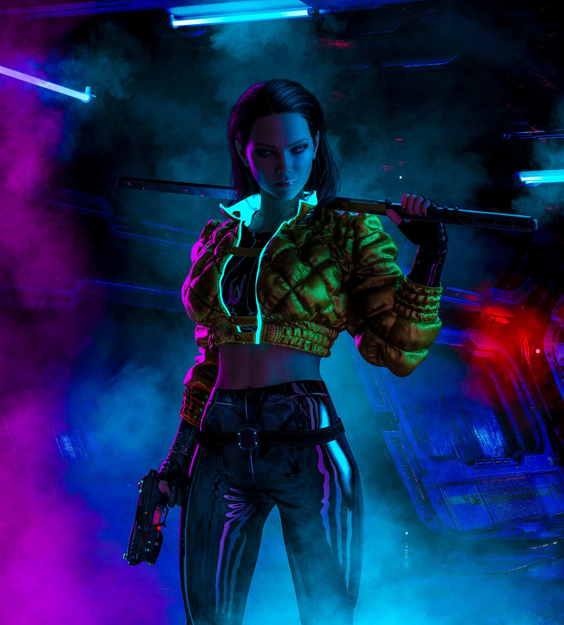 ArtStation - Neon Warrior