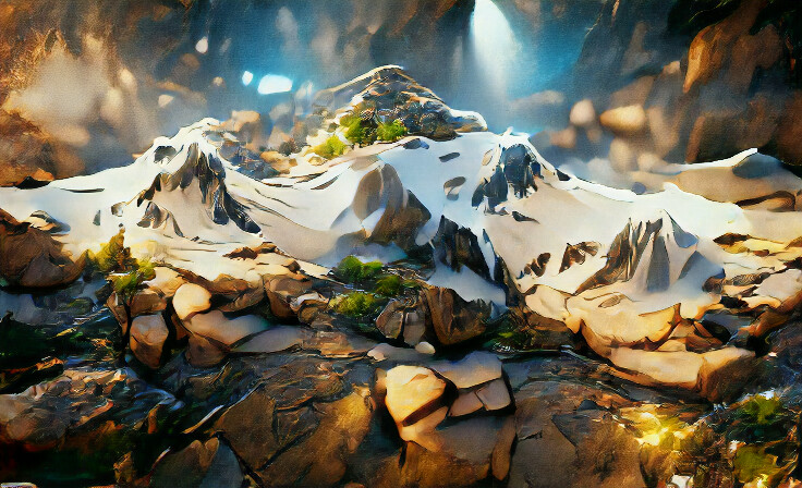 ArtStation - Snow Mountain in the Cave
