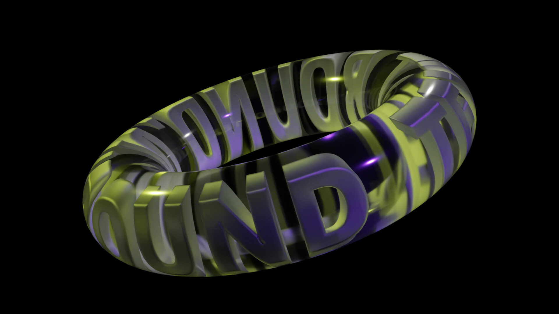 ArtStation - Circular text in the glass