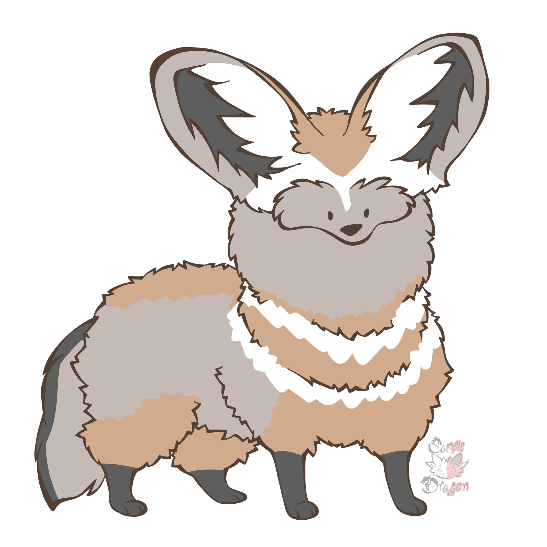 Bat Eared Fox Drawing