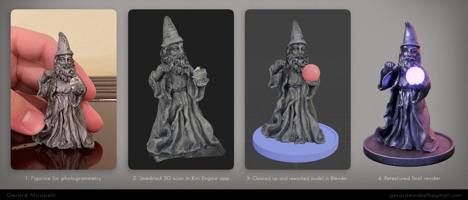 Gerard Mirabelli - Wizard Statuette - 3D Scan Experiment